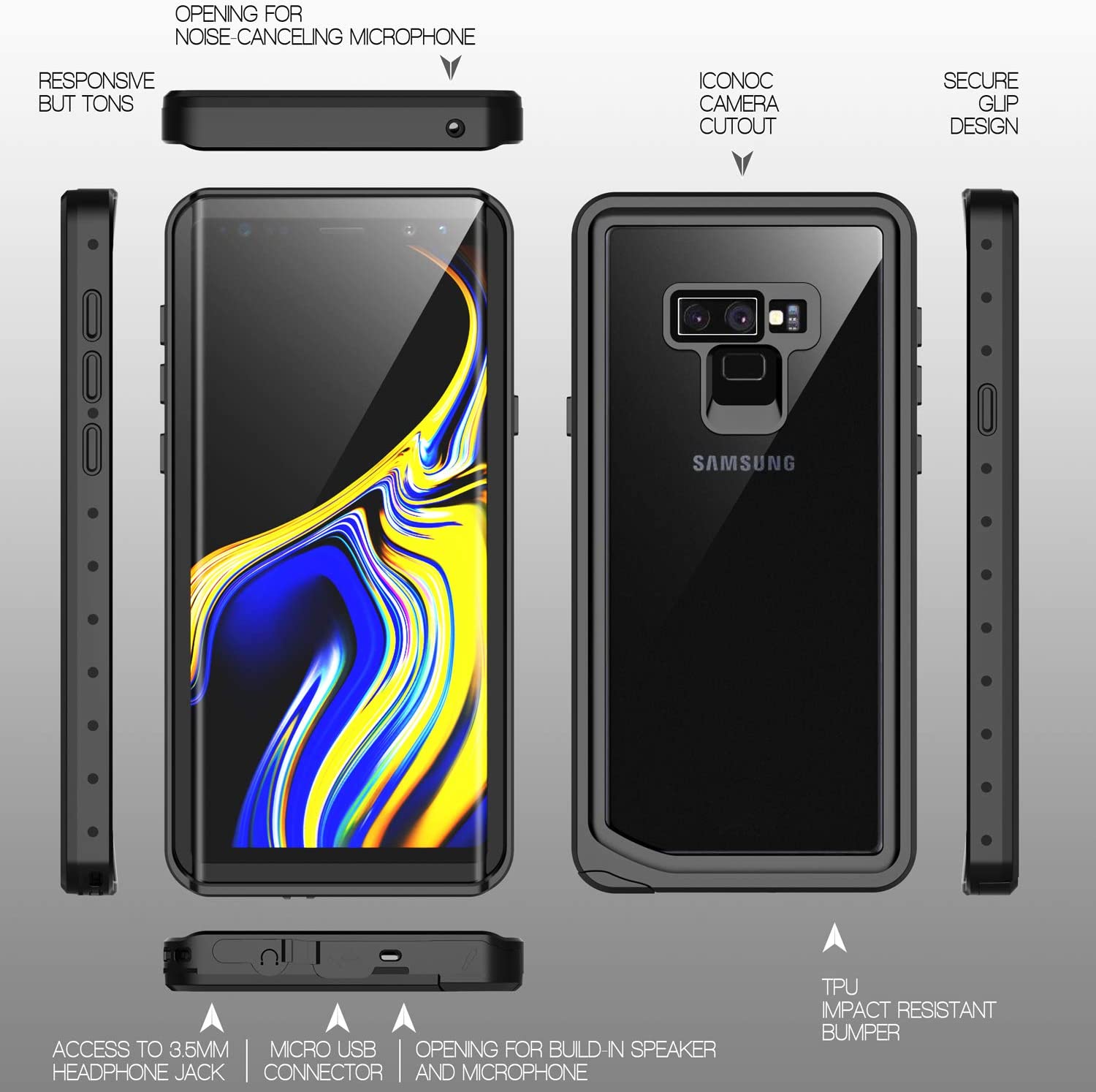 meritcase-meritcase galaxy note 9 waterproof case