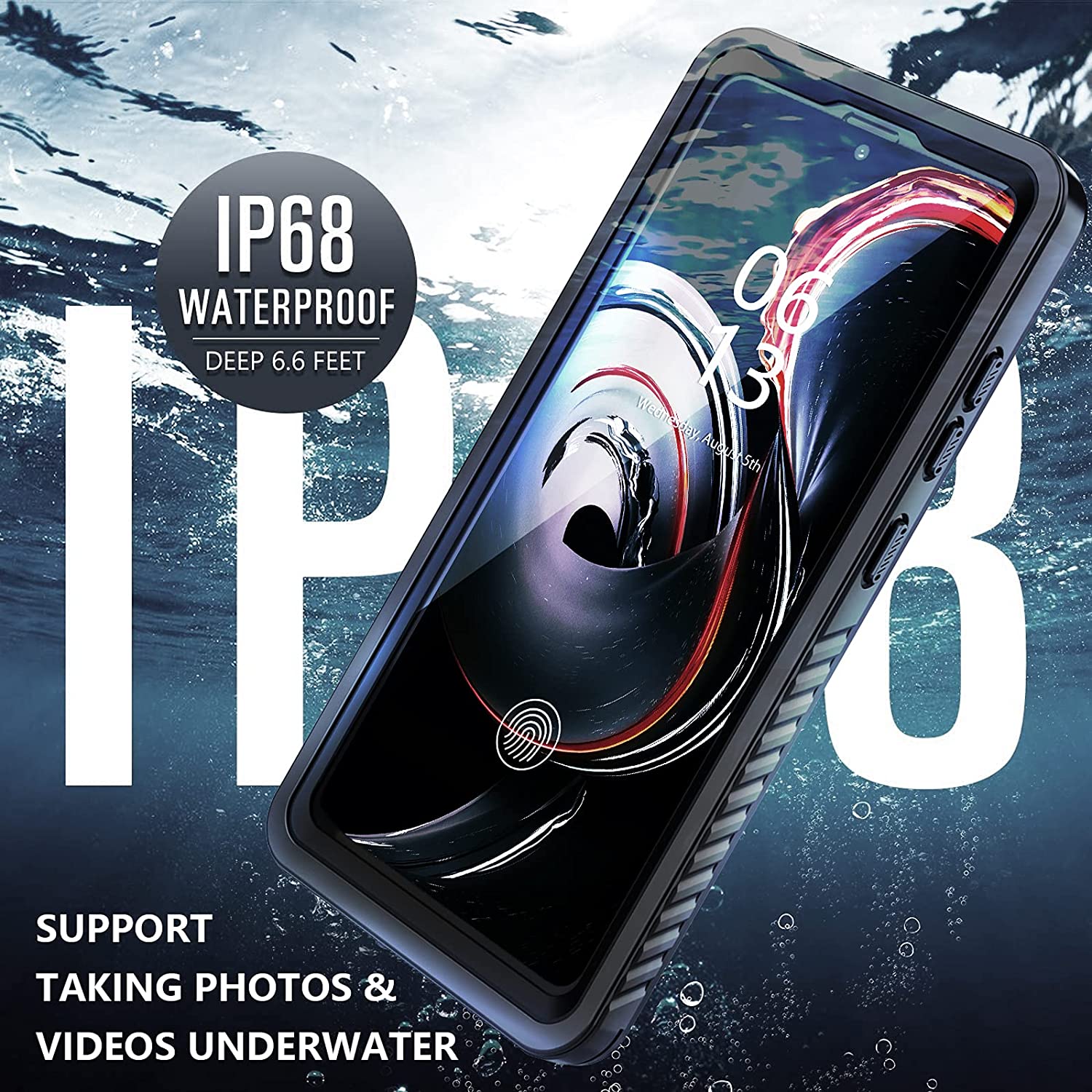 meritcase-Samsung Galaxy S20 Case Waterproof, Built in Screen Protector ...