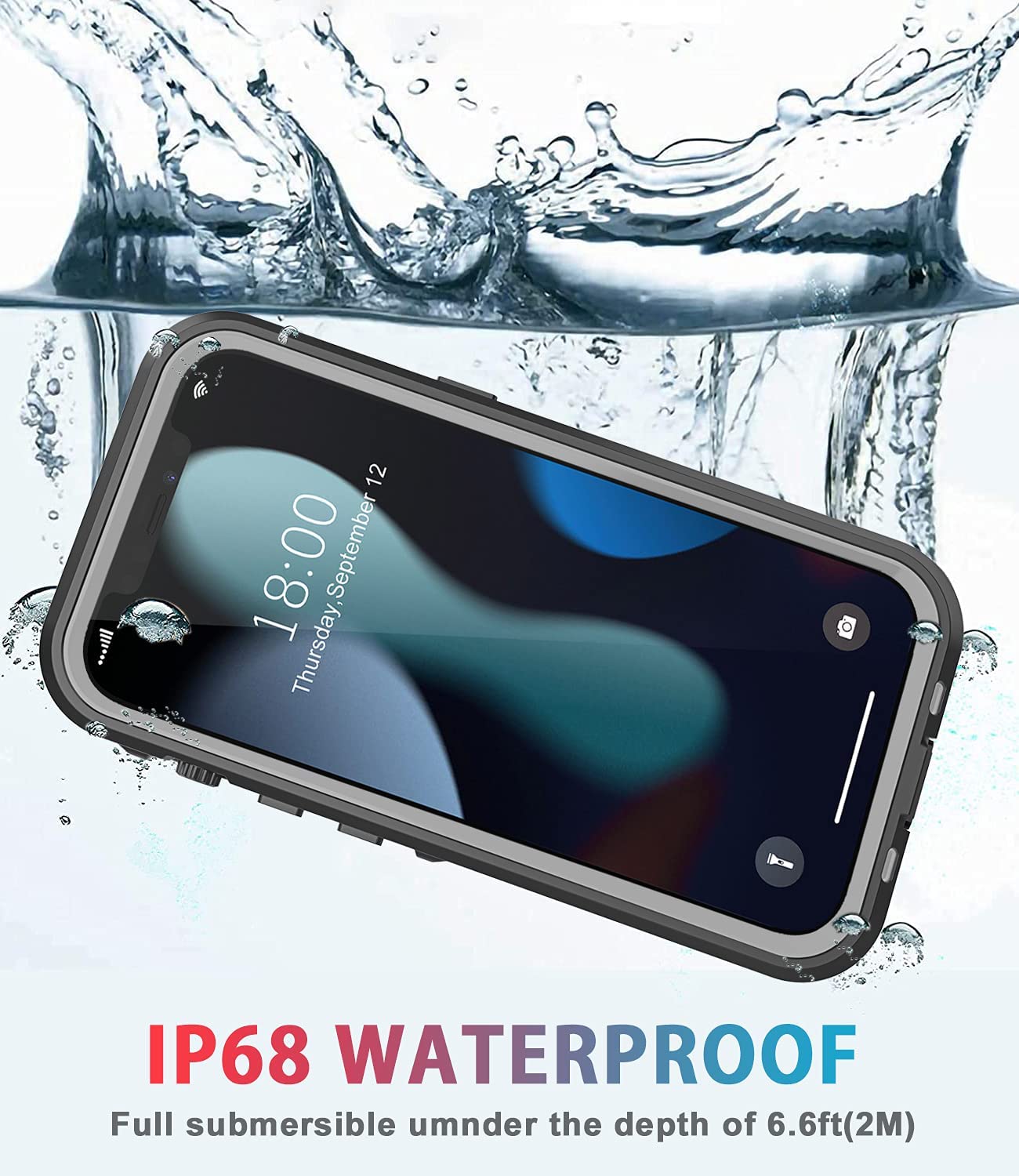 meritcase-iPhone 13 Case Waterproof Shockproof Dustproof Full-Body ...