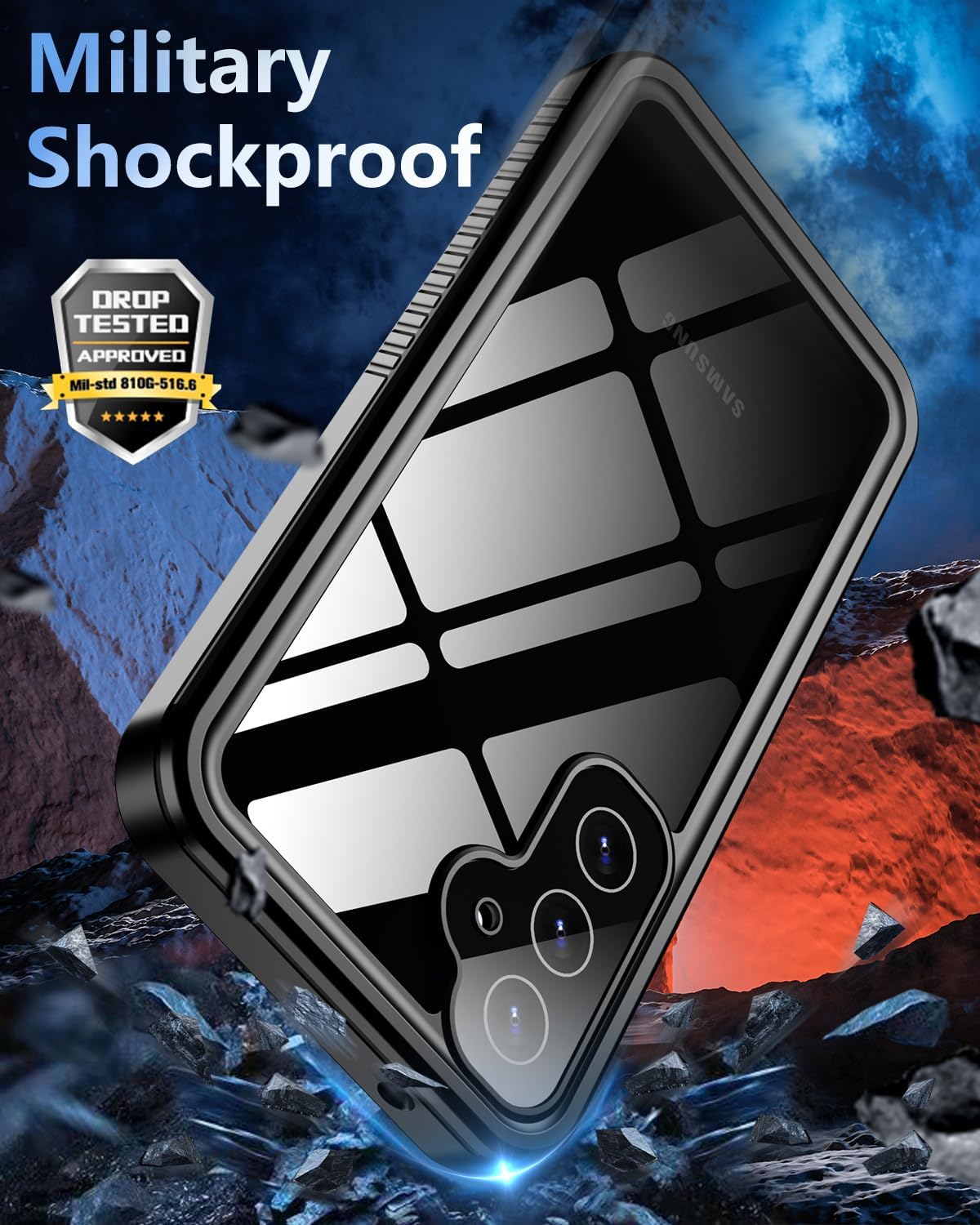 meritcase-Samsung Galaxy S23 FE Case Waterproof,with Built-in Screen&Camera Protector,360° Full ...